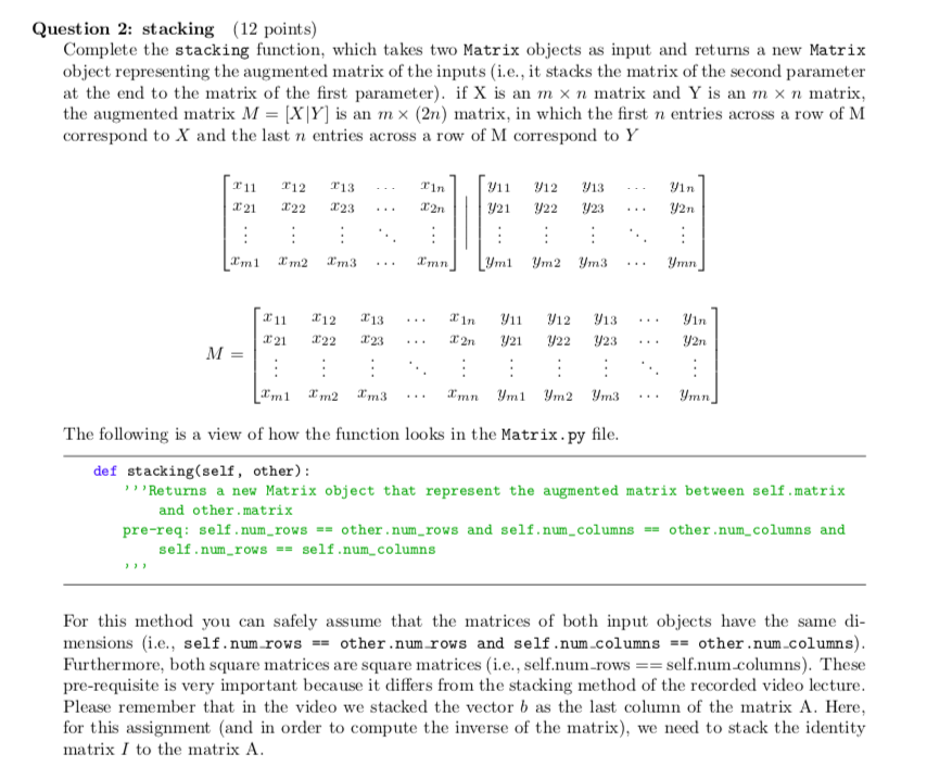 From tabulate import tabulate class Matrix(): def | Chegg.com
