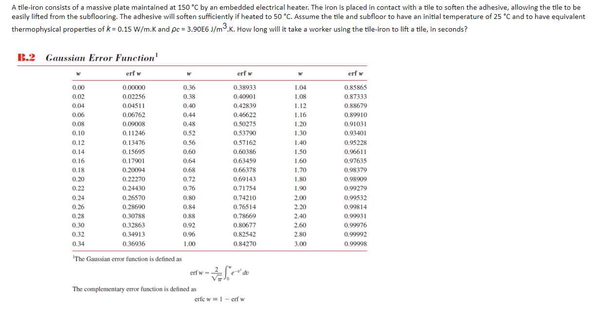 thermophysical properties of K=0.15 W/m.K and | Chegg.com