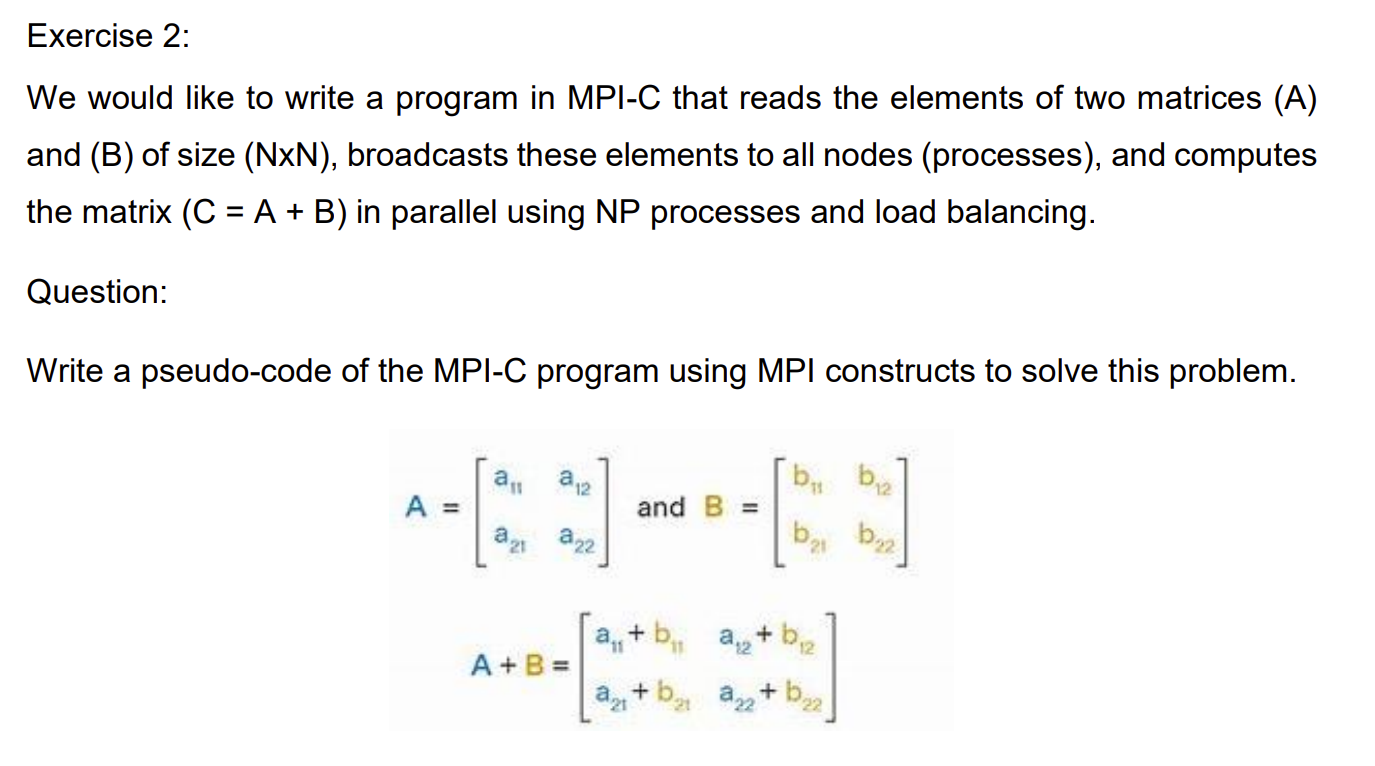 Solved Exercise 2:We ﻿would like to ﻿write a program in | Chegg.com