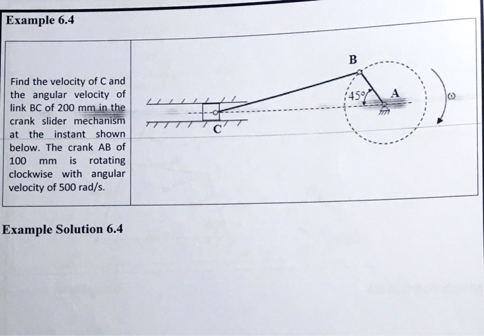 Solved Example 6.4 Find the velocity of C and the angular | Chegg.com