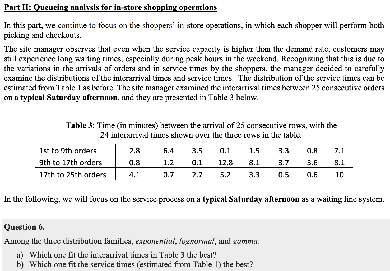 Solved Question 6. ﻿Among the three distribution families, | Chegg.com