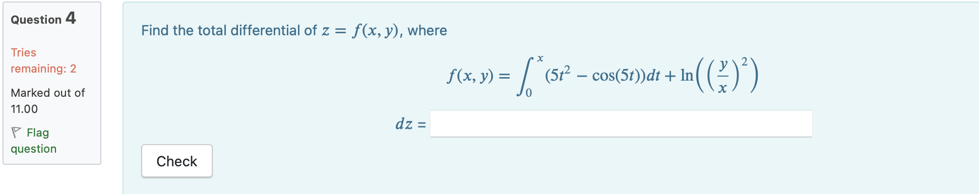 Solved Find the total differential of z=f(x,y), where | Chegg.com