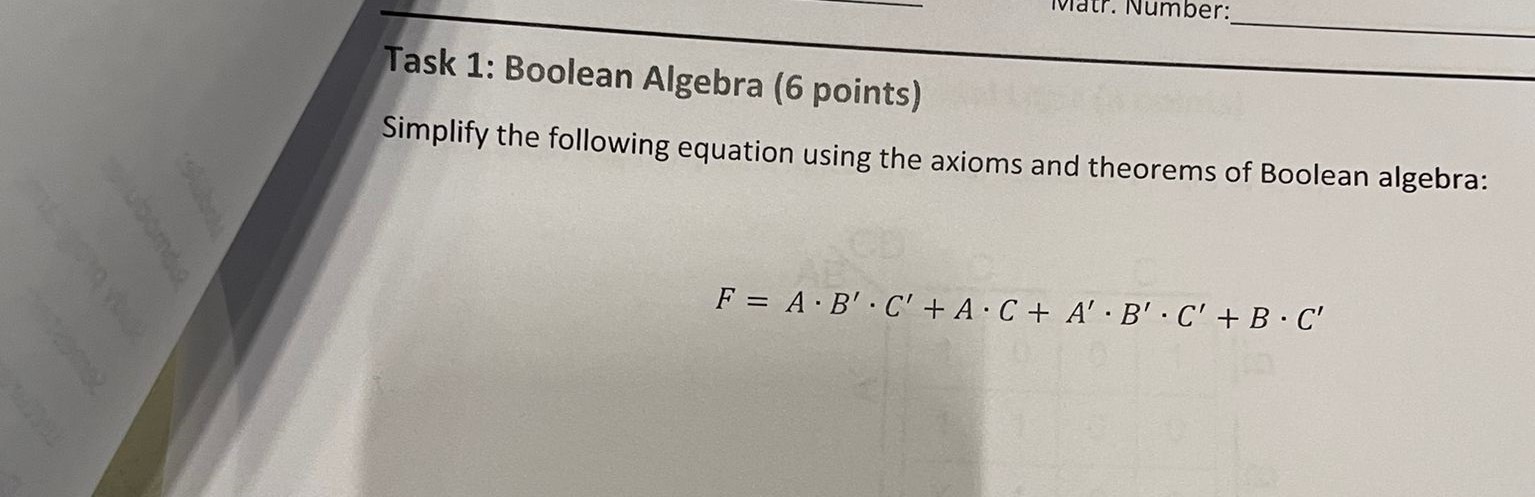 Solved Simplify the following equation using the axioms and | Chegg.com