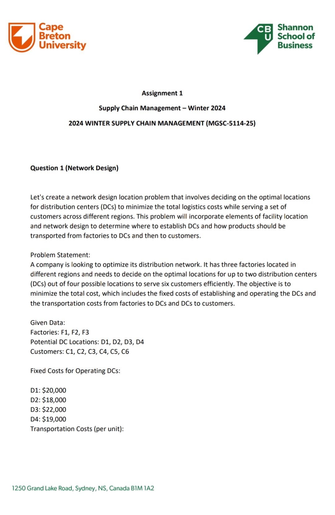 Solved Question 1 (Network Design)Let's create a network | Chegg.com