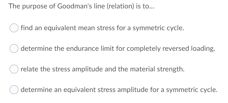 Solved The purpose of Goodman's line (relation) is to... | Chegg.com