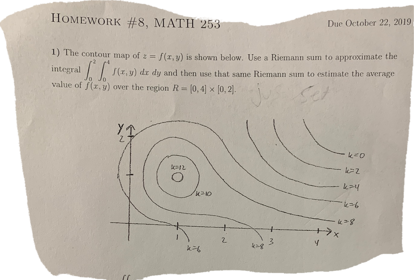 HOMEWORK #8 , MATH 253 Due October 22, 2019 1) The | Chegg.com