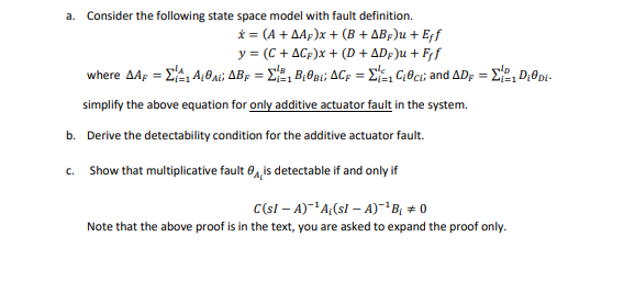 Solved a. Consider the following state space model with | Chegg.com