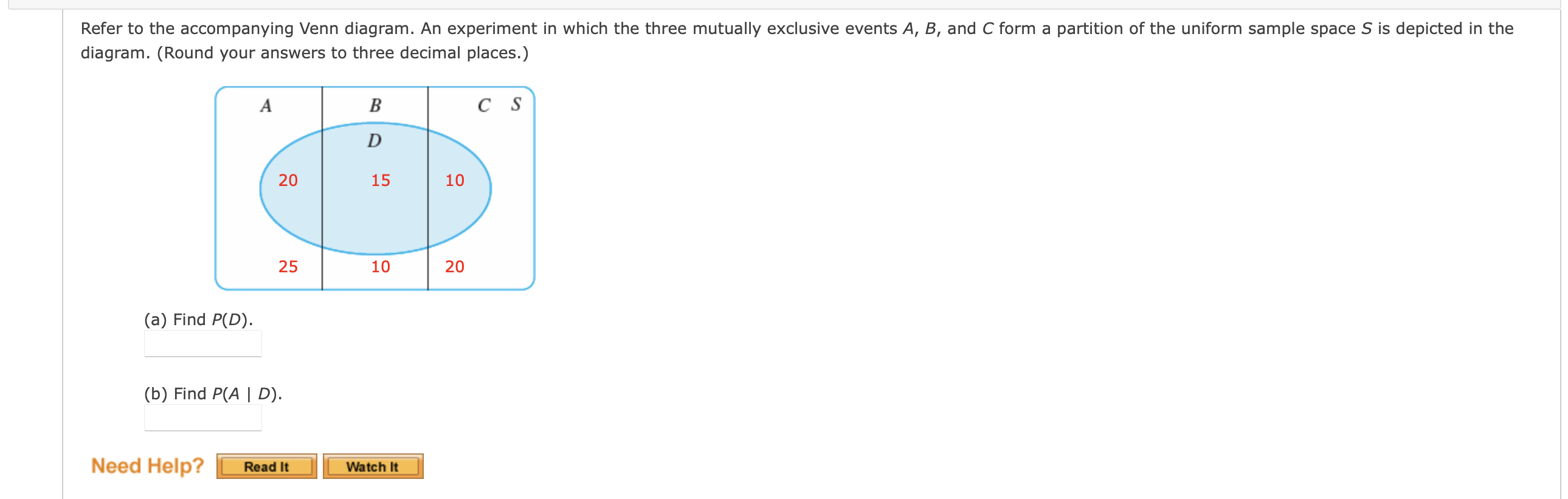Solved Refer to the accompanying Venn diagram. An experiment | Chegg.com