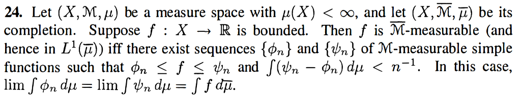 24 Let X M A Be A Measure Space With μ X Oo And