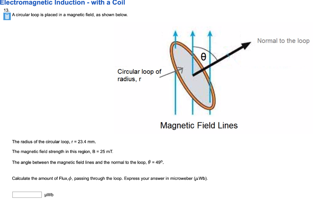 Solved Electromagnetic Induction - with a Coil A circular | Chegg.com