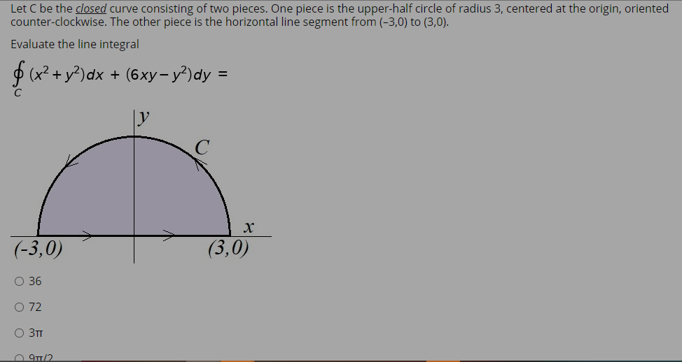 Solved Let C be the closed curve consisting of two pieces. | Chegg.com