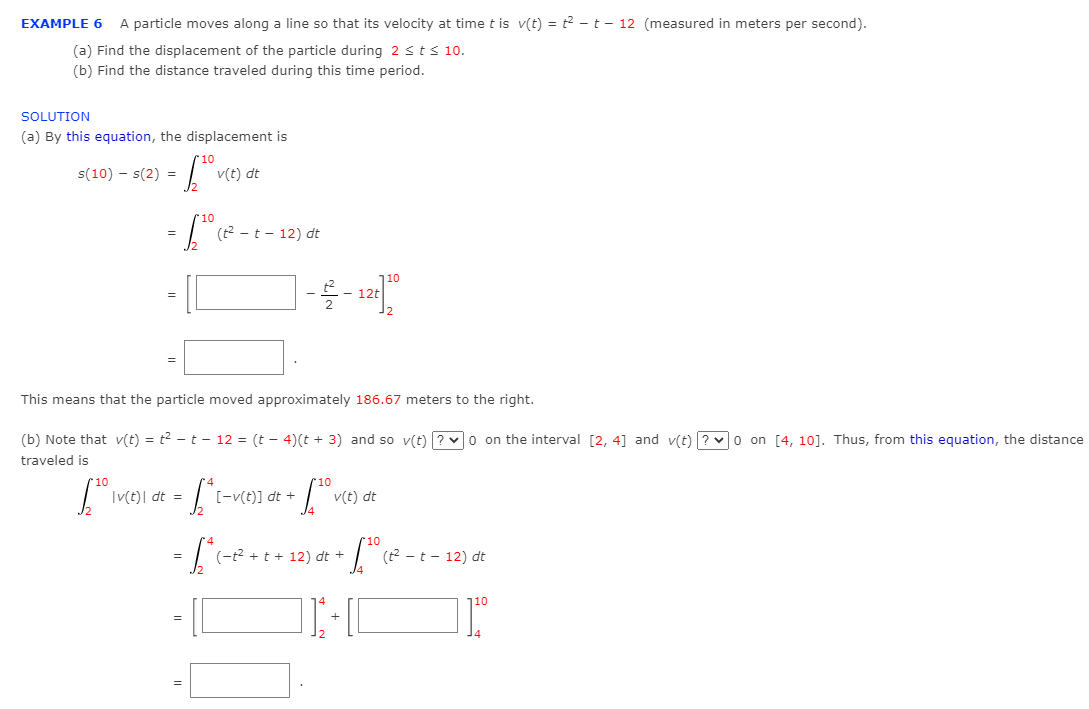 Solved EXAMPLE 6 A particle moves along a line so that its | Chegg.com