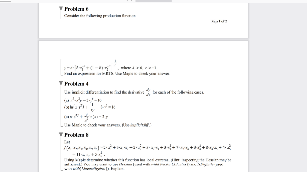 Solved Problem 6 Consider The Following Production Function