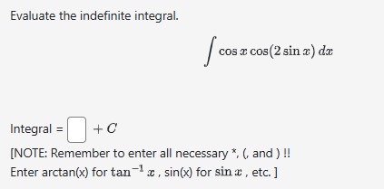 Evaluate the indefinite | Chegg.com