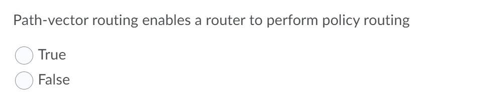 Solved Path-vector routing enables a router to perform | Chegg.com
