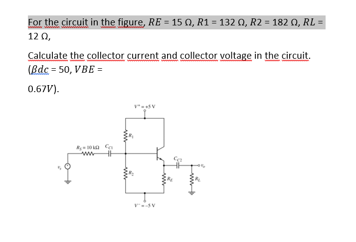 Solved For the circuit in the figure, | Chegg.com