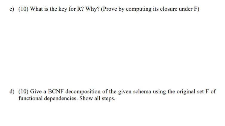 Solved Consider the universal relation R = {A, B, C, D, E, | Chegg.com