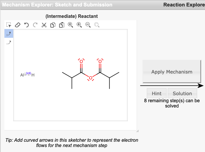 Solved Mechanism Explorer: Sketch and Submission | Chegg.com