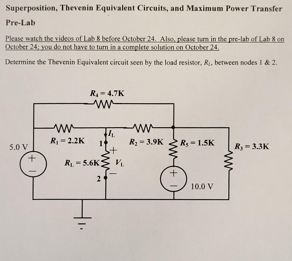 Solved Superposition, Thevenin Equivalent Circuits, and | Chegg.com