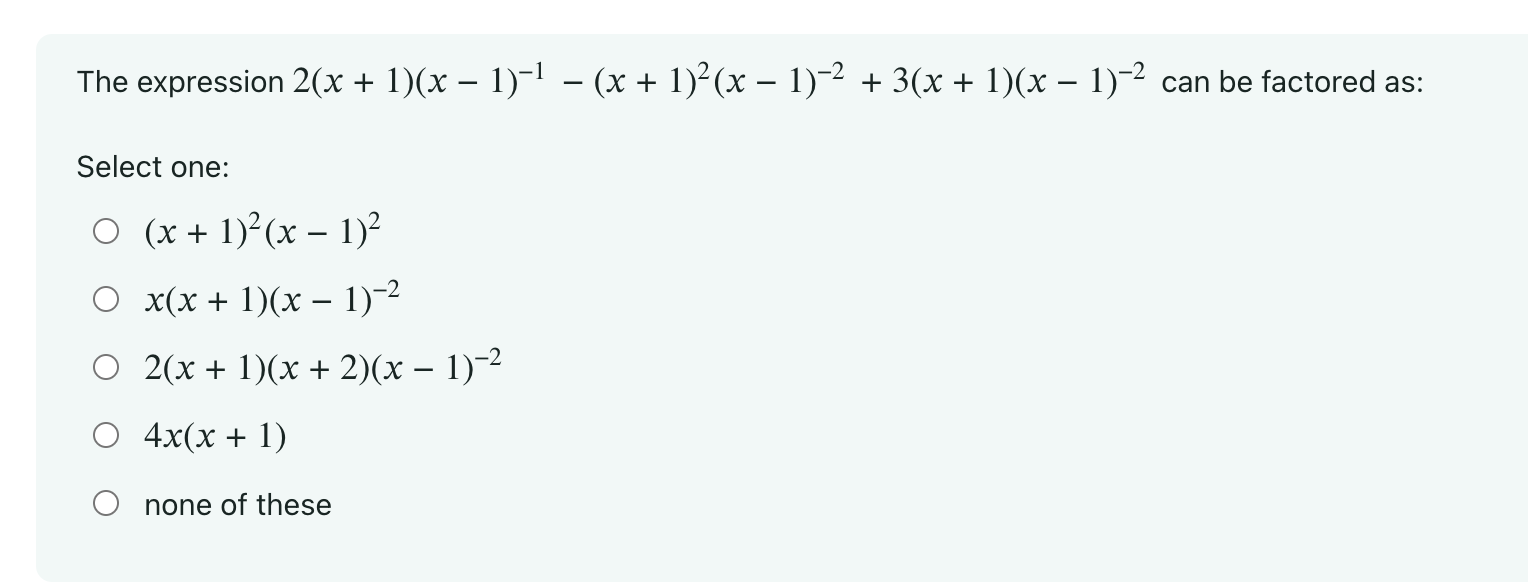 Solved The expression | Chegg.com