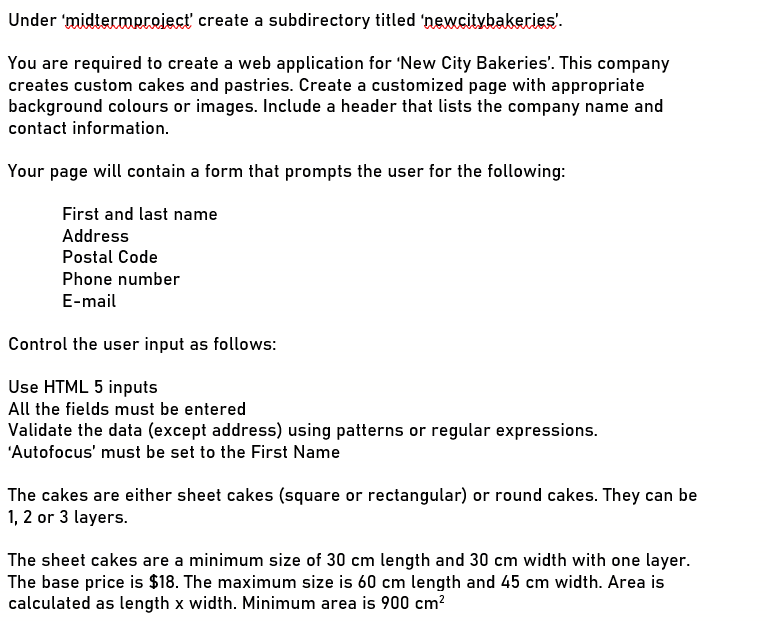 Solved Under 'midtermproject' create a subdirectory titled | Chegg.com