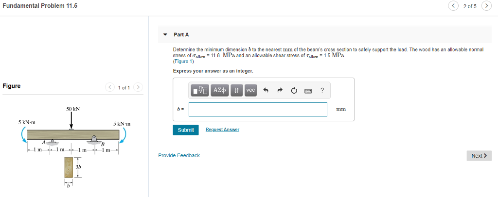 Solved Fundamental Problem 11.5 2 of5 ( Part A Determine the | Chegg.com
