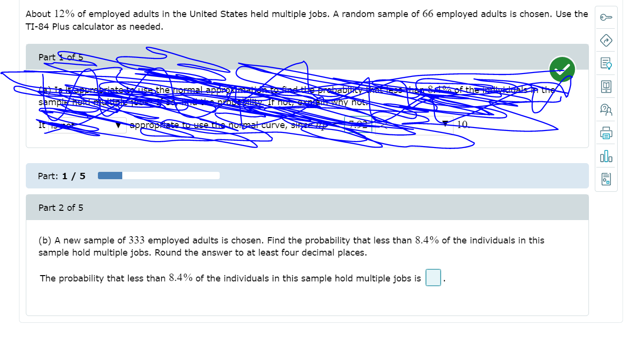 Solved About 12% of employed adults in the United States | Chegg.com