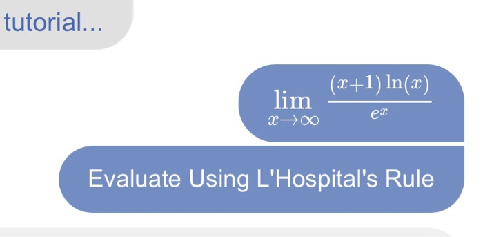 Solved Evaluate the limit using L’Hopitals Rule. | Chegg.com