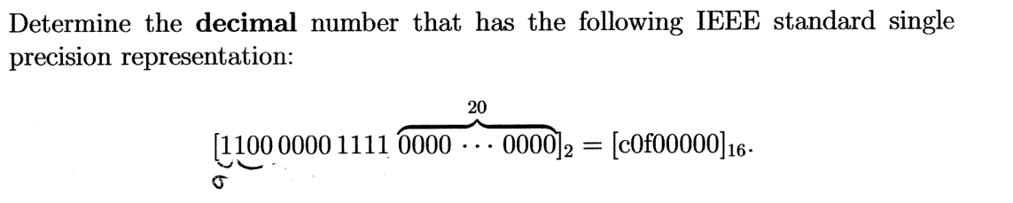 Solved Determine the decimal number that has the following | Chegg.com