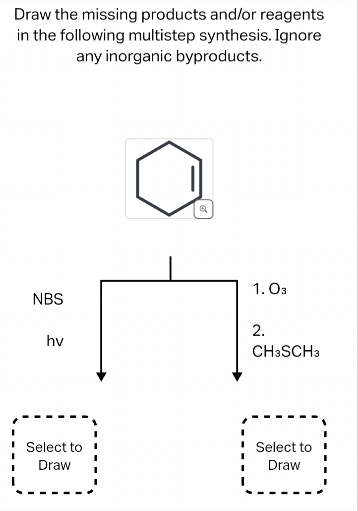 Solved Draw the missing products and/or reagents in the | Chegg.com