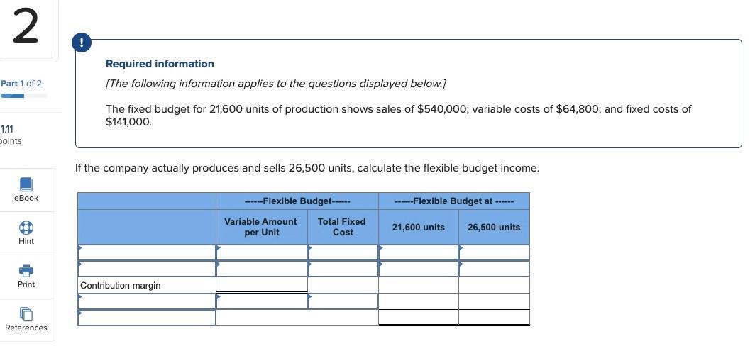 Solved 2 ! Required information Part 1 of 2 (The following | Chegg.com Solved 2 ! Required information Part 1 of 2 (The following | Chegg.com