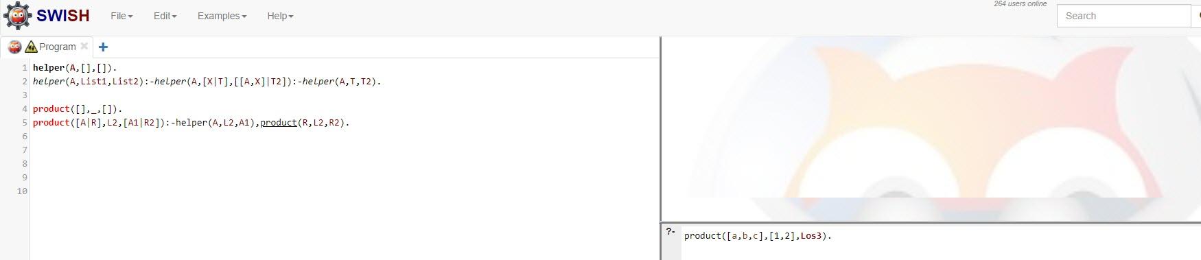 Solved Write Prolog code for: product(Los1,Los2,Los3) | Chegg.com