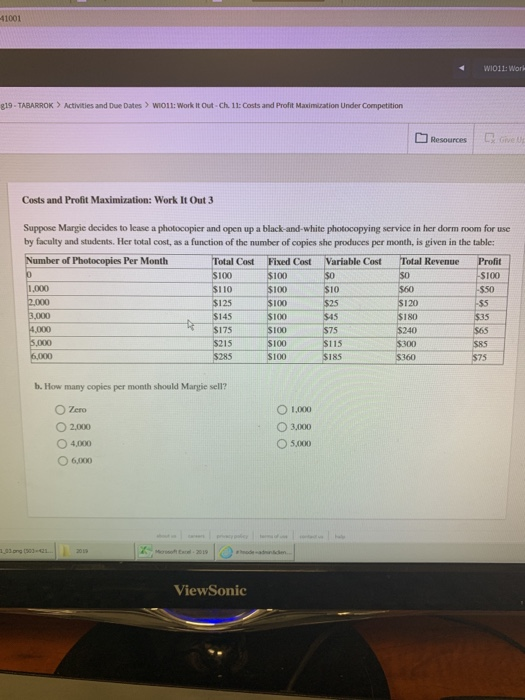 Solved 1001 WI011: Work g19-TABARROK>Activities and Due | Chegg.com