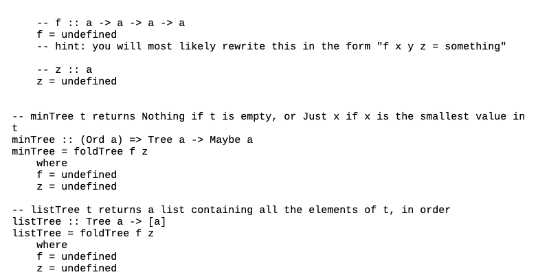 data Tree a = Tip | Bin (Tree a) a (Tree a) deriving | Chegg.com