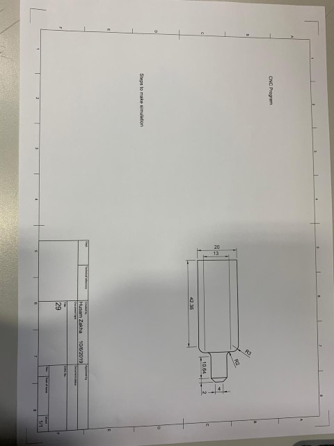 Solved CNC Program RO 42 36 Steps to make simulation Husam | Chegg.com
