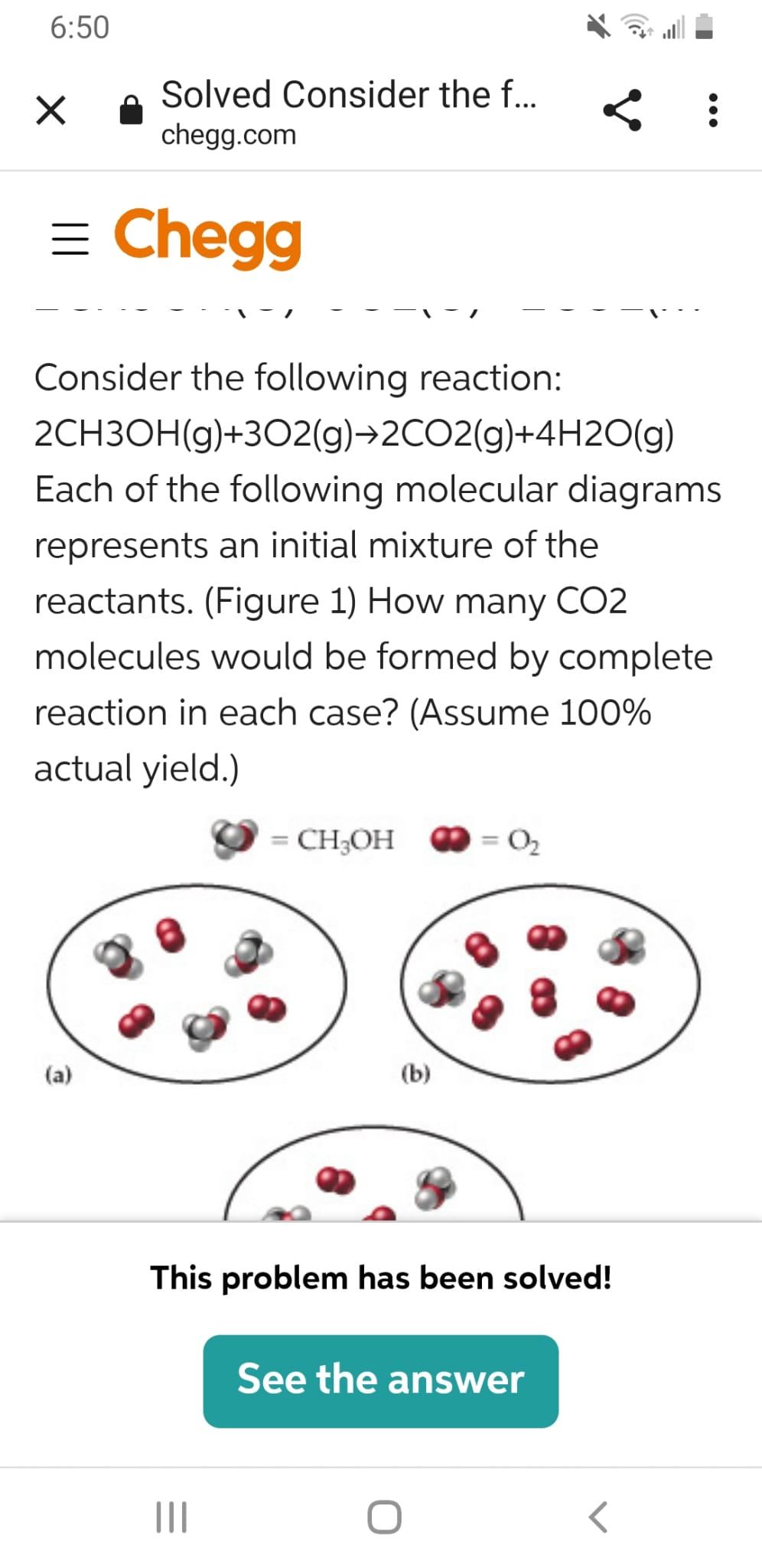 Solved 6:50 X Solved Consider the f... chegg.com