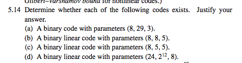 Solved Codes. 5.14 Determine whether each of the following | Chegg.com