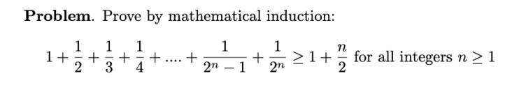Solved Problem. Prove by mathematical induction: | Chegg.com
