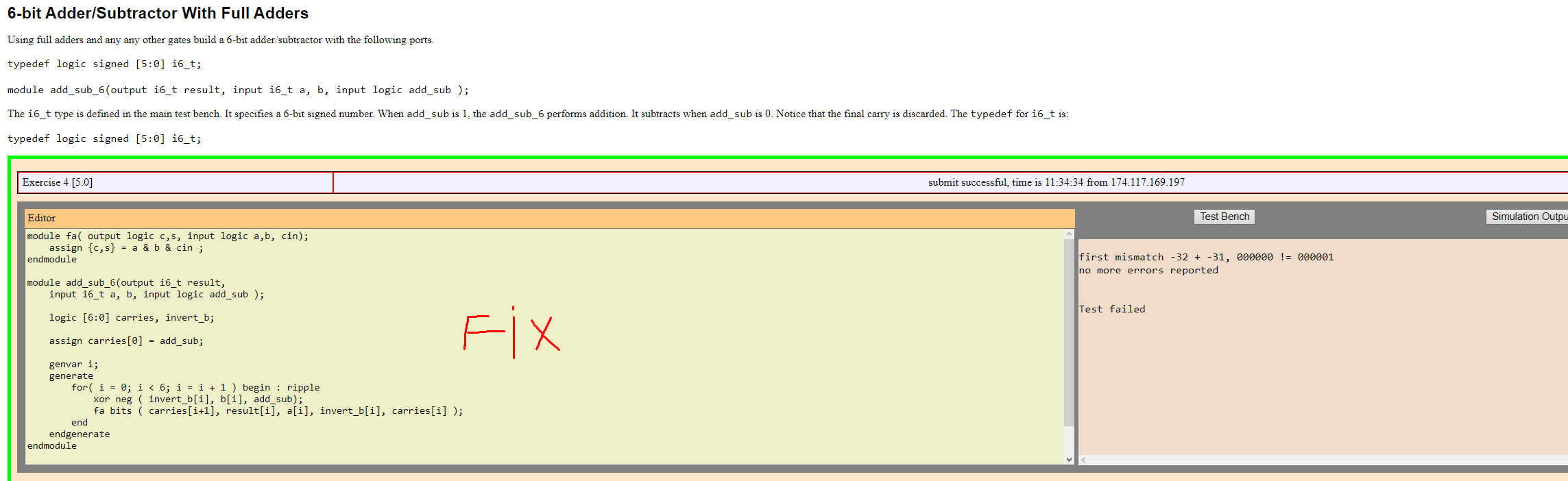 Solved Help me fix my solution, it doesn't generate the | Chegg.com