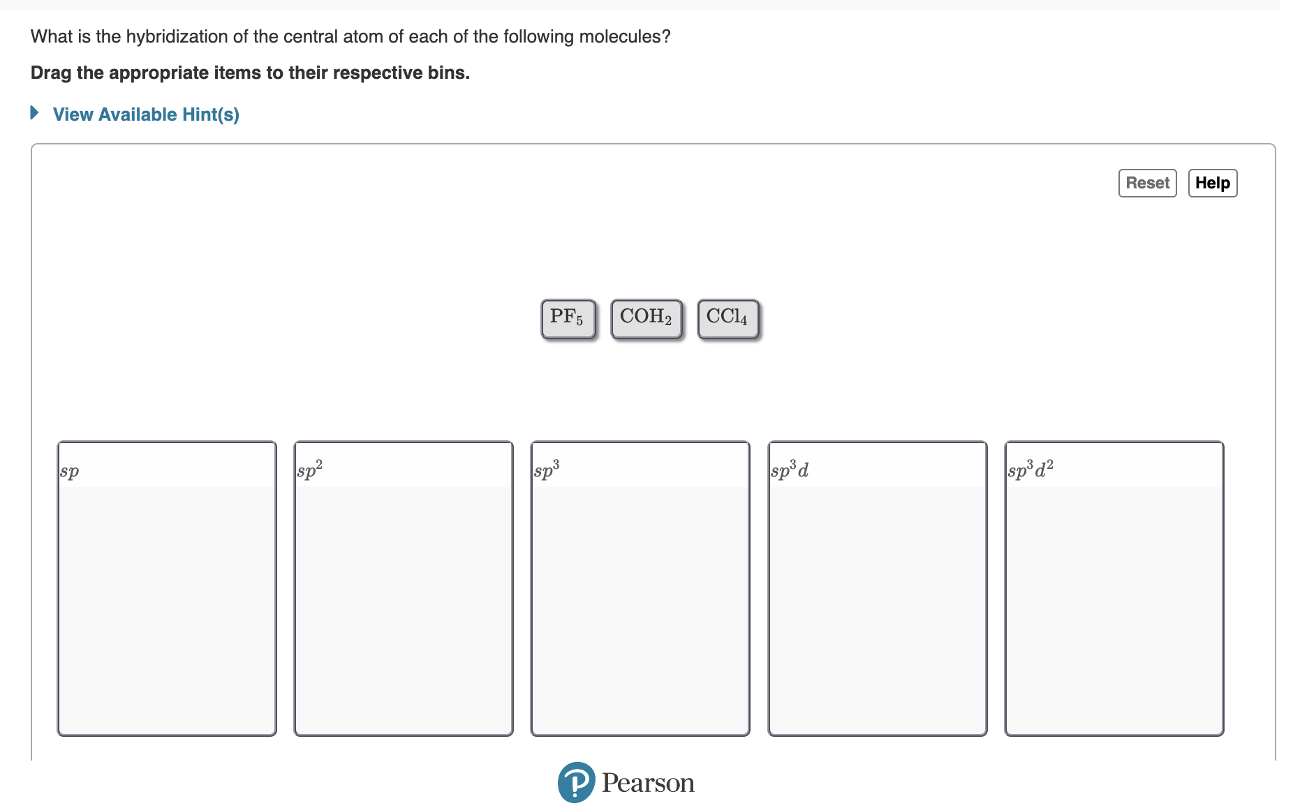 Solved What Is The Hybridization Of The Central Atom Of Each