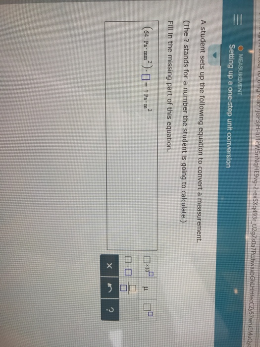 Solved O MEASUREMENT Setting up a one-step unit conversion A | Chegg.com