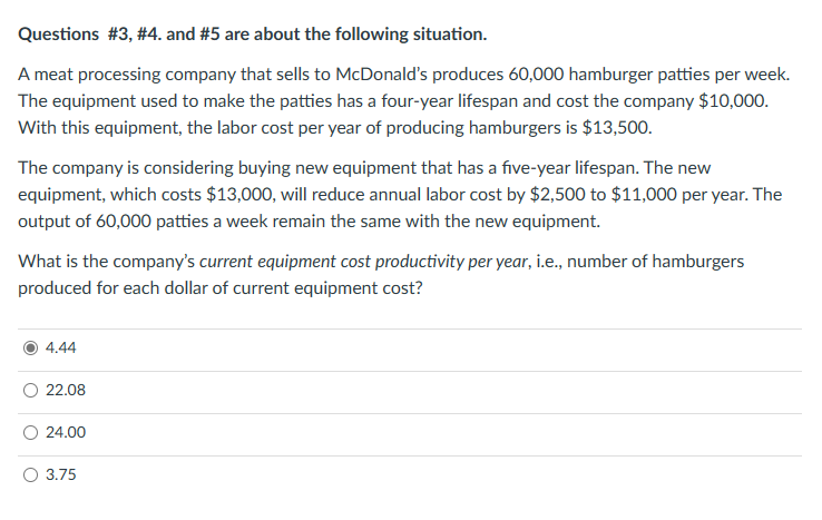 Solved Questions \#3, \#4. and \#5 are about the following | Chegg.com