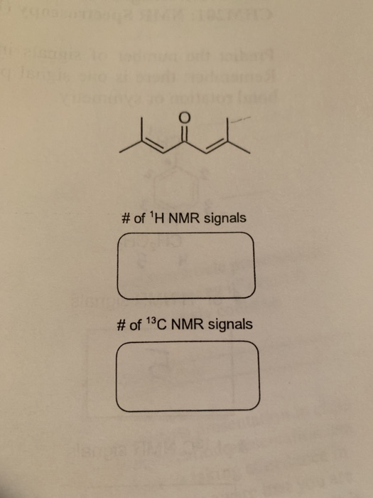 Solved OH # of 1H NMR signals # of 1H NMR signals # of 13C | Chegg.com