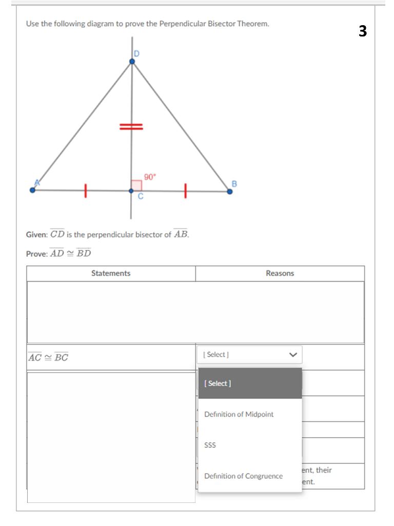Solved Use the following diagram to prove the perpendicular | Chegg.com