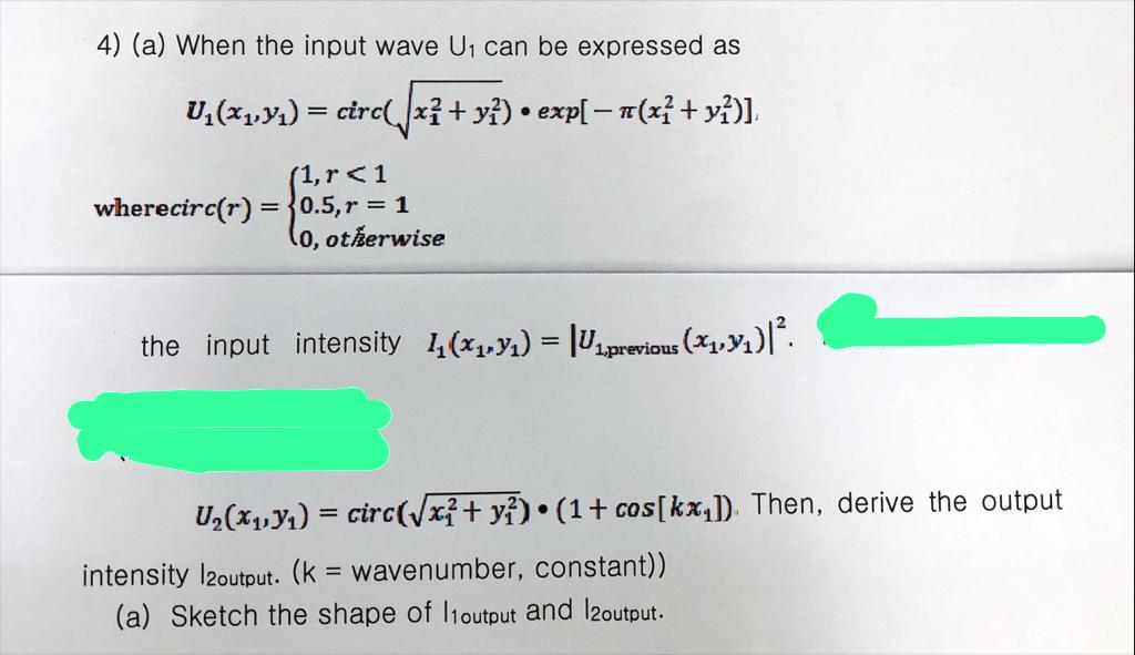 Solved 4) (a) When the input wave U1 can be expressed as | Chegg.com