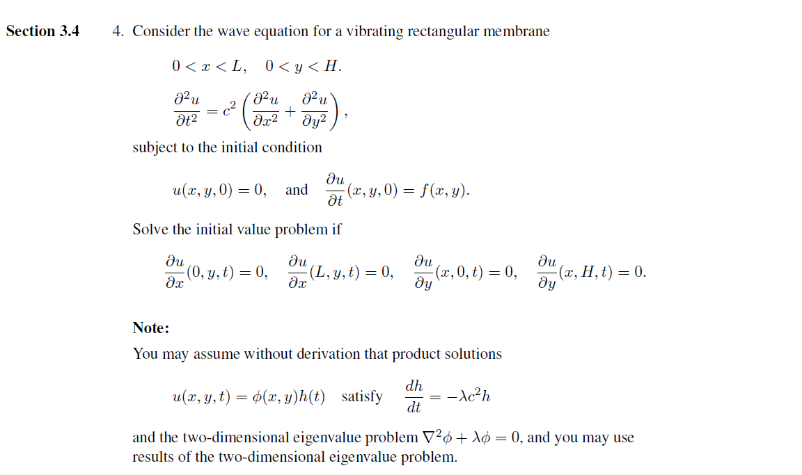 Solved Please help me to solve this partial differential | Chegg.com
