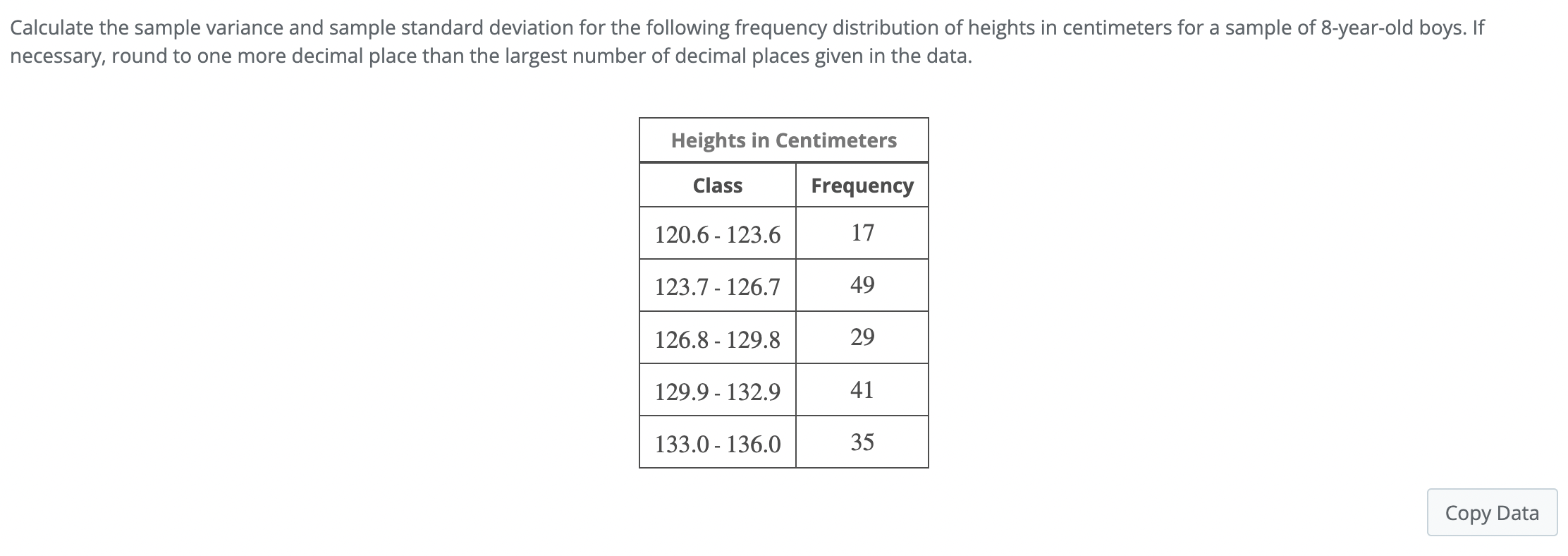 Solved Calculate the sample variance and sample standard | Chegg.com