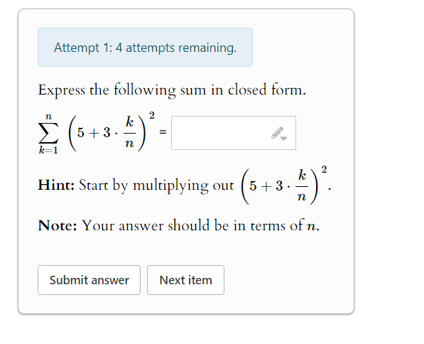 Solved Attempt 1: 4 ﻿attempts remaining.Express the | Chegg.com