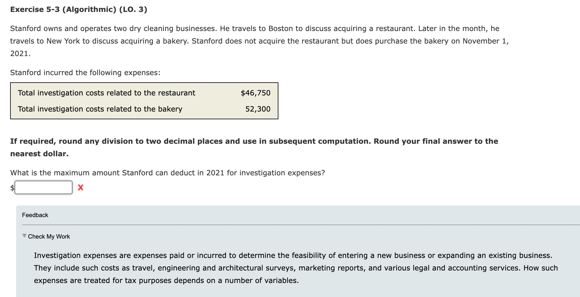 Solved Exercise 5-3 (Algorithmic) (LO. 3) Stanford owns and | Chegg.com