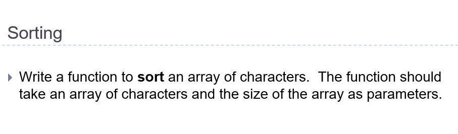 Solved We Need To Use C To Implement Sorting Problem Below 6603